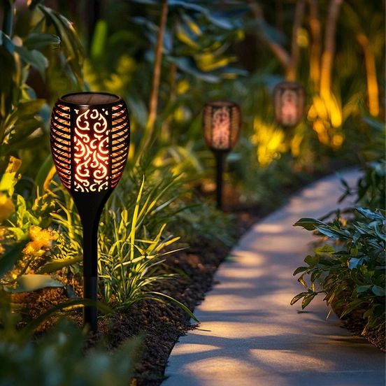 Solar lampen met vlameffect | Ledkaarsen en fakkels